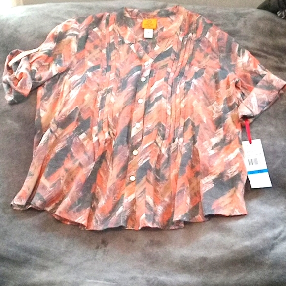 Ruby Rd. | Tops | Nwt Ruby Rd Multicolor Petite Button Down Pleated ...
